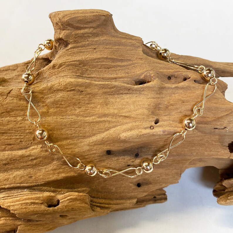 Anklet Ankle Bracelet Unique Fishtail Link Gold Wire and - Etsy