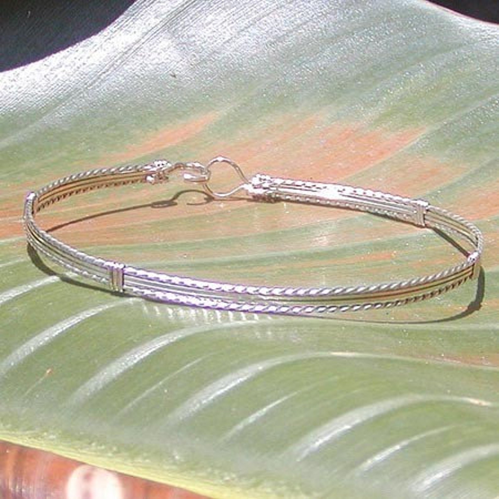 Silver Bracelet Sterling Silver Wire Wrapped Bracelet - Etsy