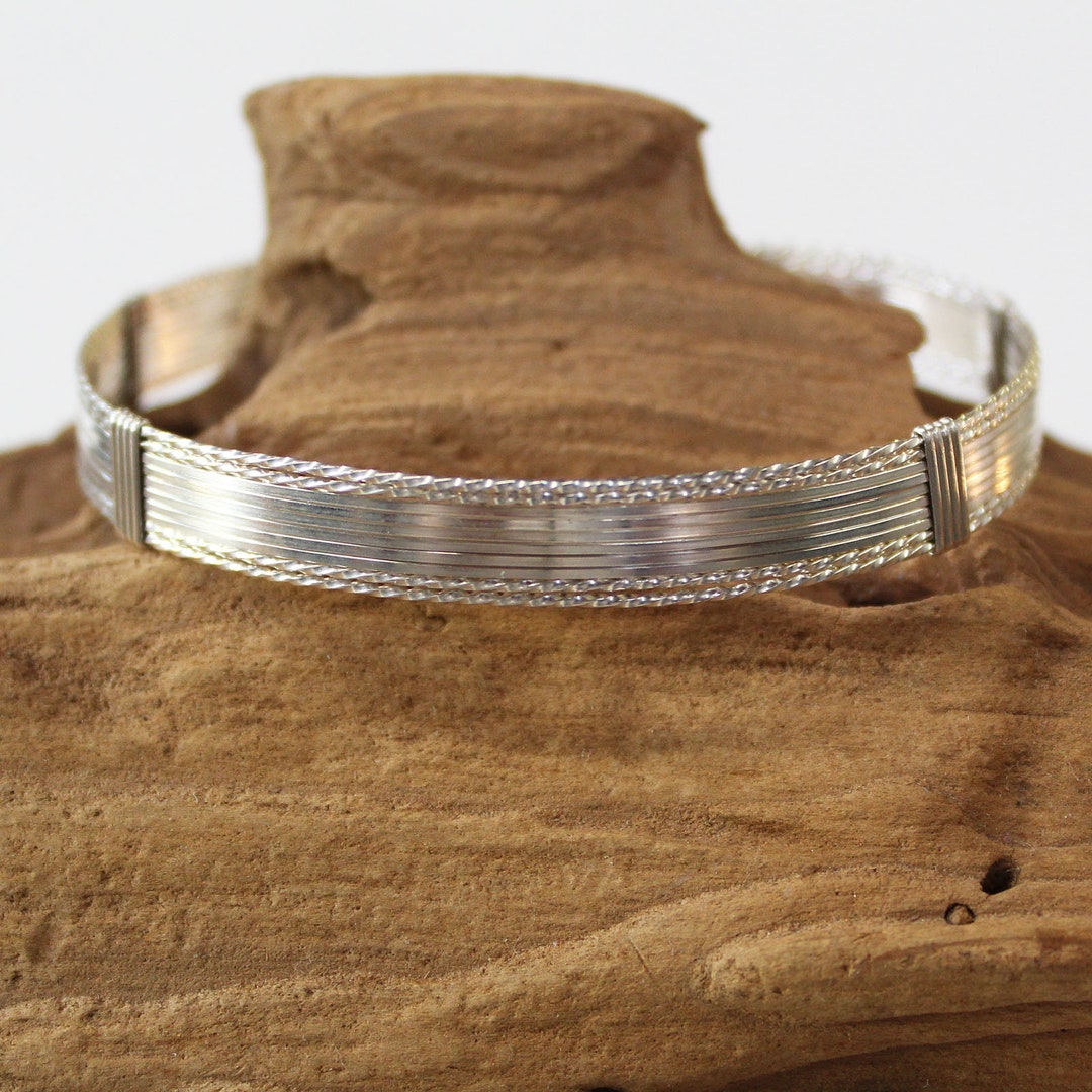 Wire Bracelet - Fabulous 10 Strand Sterling Wirewrapped Bracelet ...