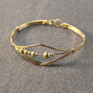 Fidget Bracelet - 14kt Gold Filled Wirewrapped Bead Bracelet - Gold ...