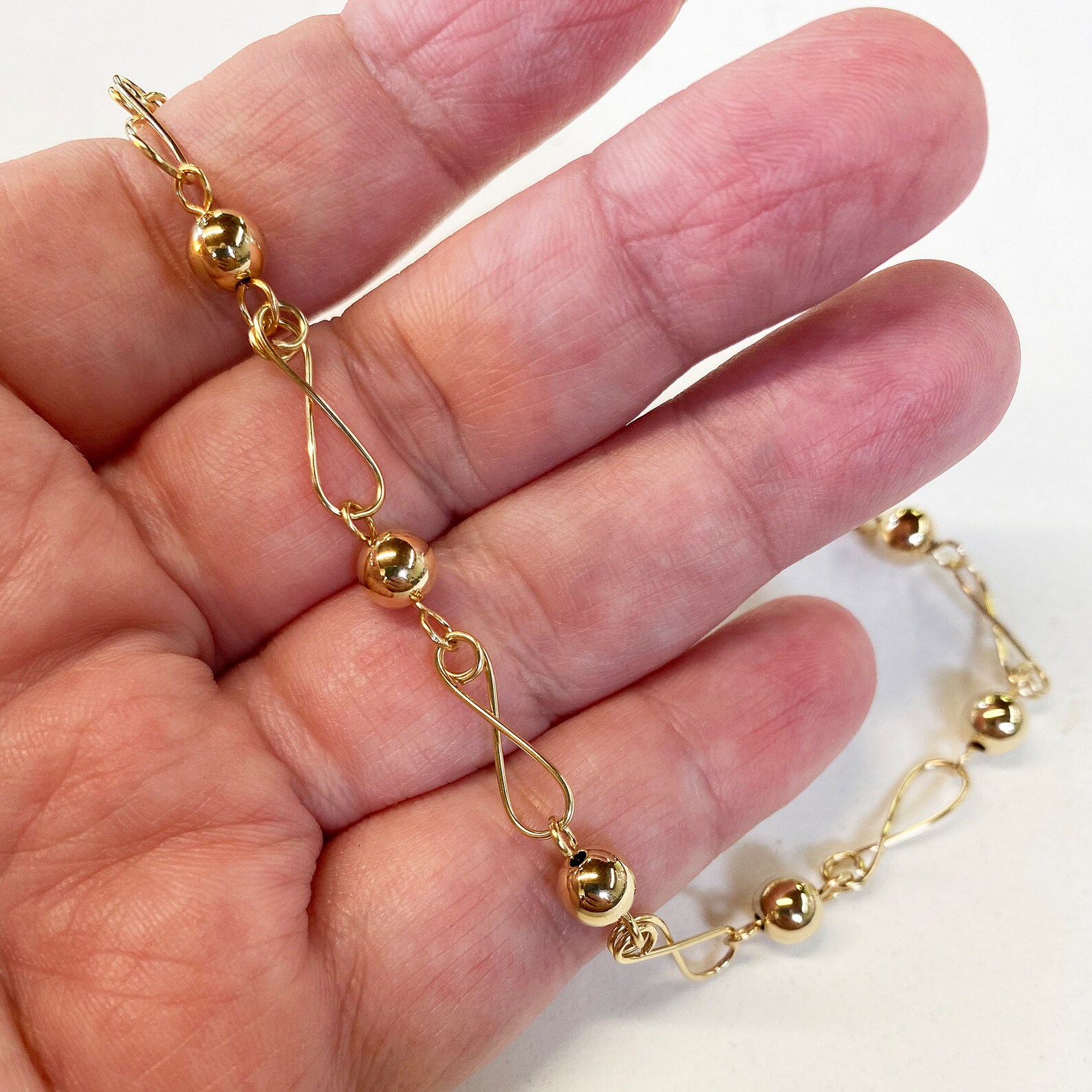 Anklet Ankle Bracelet Unique Fishtail Link Gold Wire and - Etsy