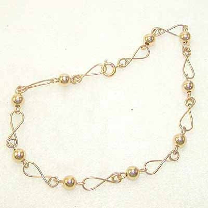 Anklet Ankle Bracelet Unique Fishtail Link Gold Wire and - Etsy