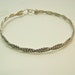 Sterling Silver Bracelet Braided Twist Wire Bangle Silver - Etsy