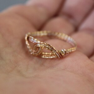 Thumb Ring - Tricolor Ring - Infinity Design - Interlocking Swirls ...