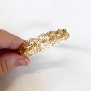 Wide Twist Wire Braided Bracelet - 12 Strand Wirewrapped Braid Bangle ...