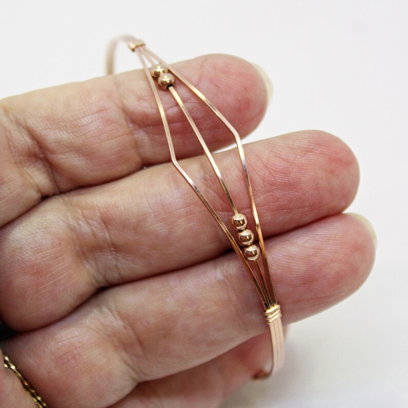 Fidget Bracelet - Dainty 14kt Rose Gold Filled Wirewrapped Bracelet ...