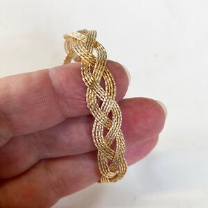 Wide Twist Wire Braided Bracelet - 12 Strand Wirewrapped Braid Bangle ...