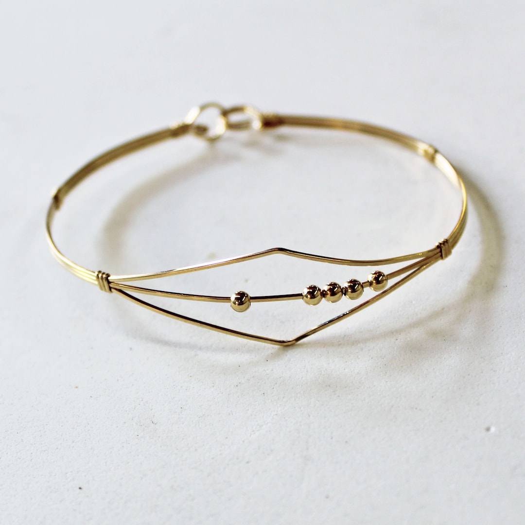 Fidget Bracelet - Dainty 14kt Gold Filled Wirewrapped Bracelet - Gold ...