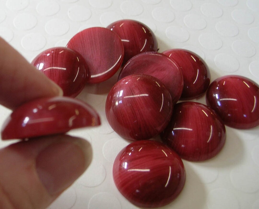 10 piezas de color marrón rojizo 25mm redondo cabujones acrílicos ...