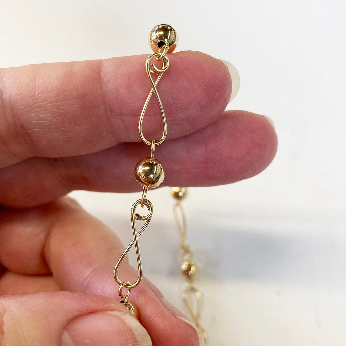 Anklet Ankle Bracelet Unique Fishtail Link Gold Wire and - Etsy