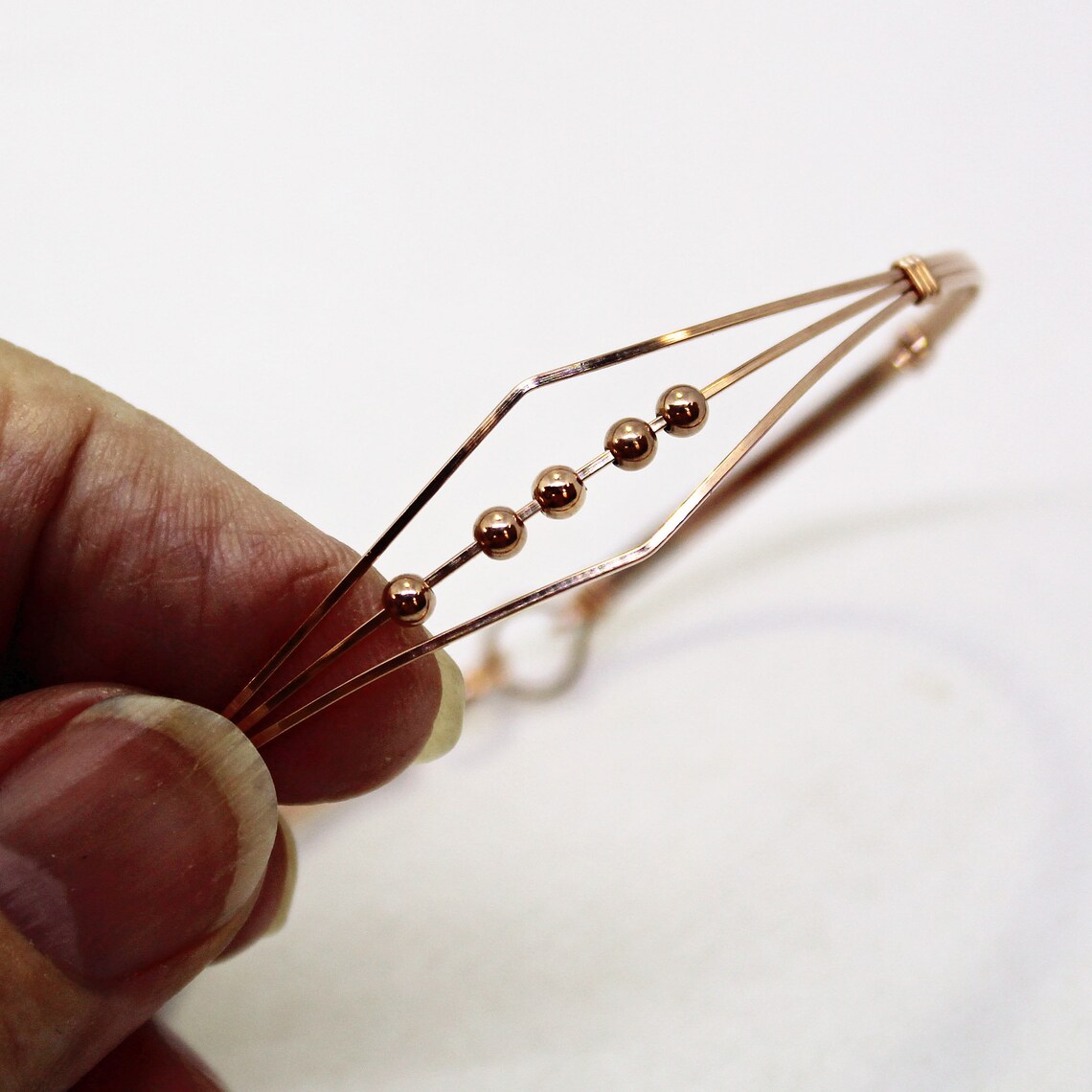 Fidget Bracelet - Dainty 14kt Rose Gold Filled Wirewrapped Bracelet ...