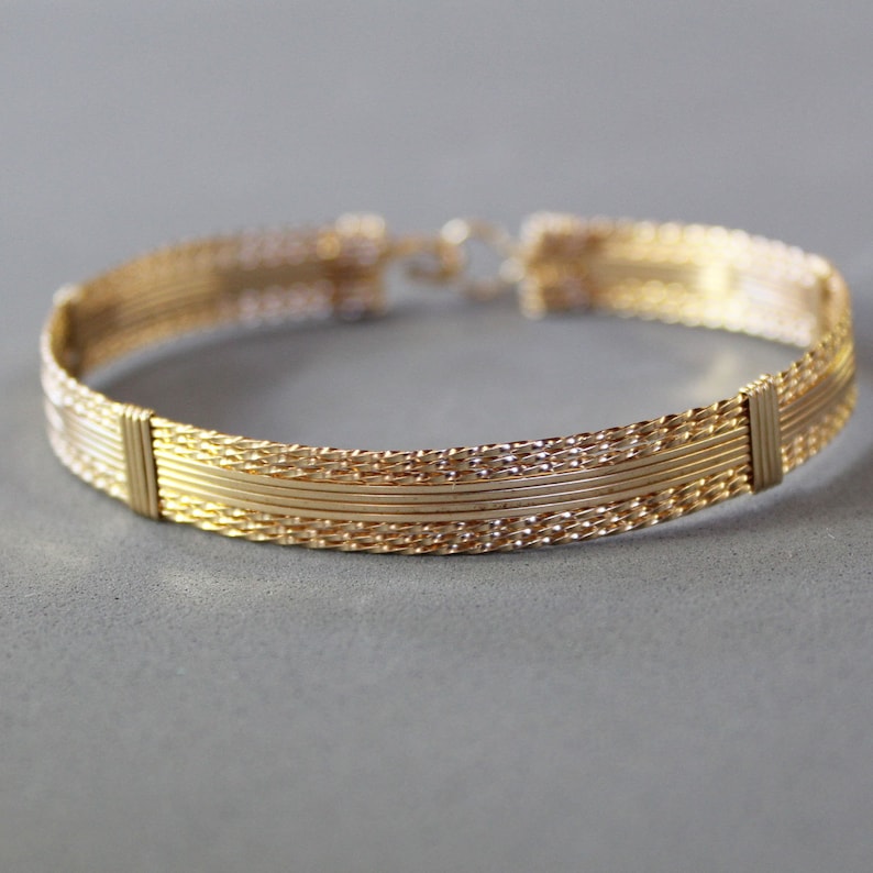Wire Bracelet Bold 10 Strand Wirewrapped Bracelet - Etsy