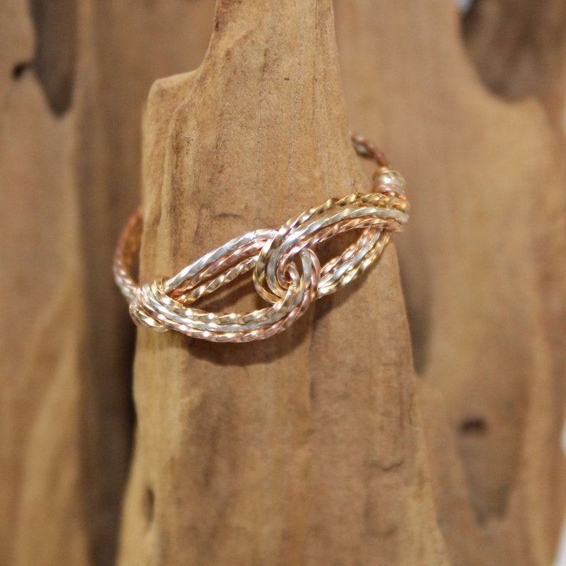 Thumb Ring Tricolor Ring Infinity Design Interlocking - Etsy