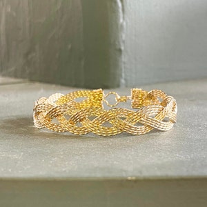 Wide Twist Wire Braided Bracelet - 12 Strand Wirewrapped Braid Bangle ...