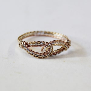 Thumb Ring - Tricolor Ring - Infinity Design - Interlocking Swirls ...