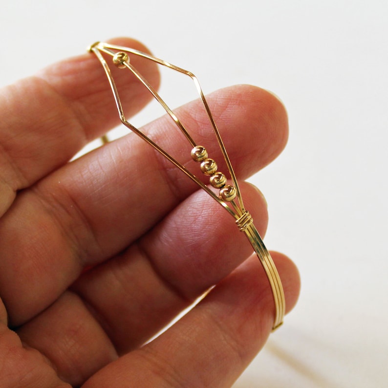 Fidget Bracelet - Dainty 14kt Gold Filled Wirewrapped Bracelet - Gold ...