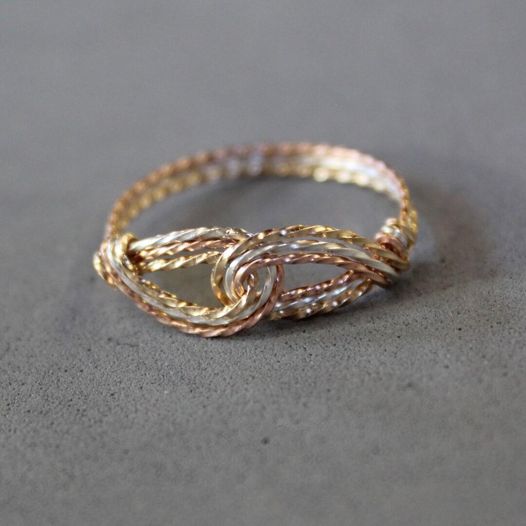 Thumb Ring - Tricolor Ring - Infinity Design - Interlocking Swirls ...