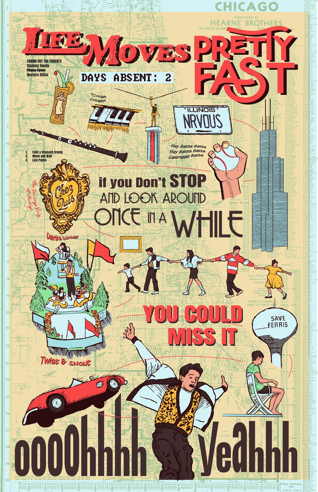 Look Around Poster (inspired by Ferris Bueller's Day Off) - Etsy