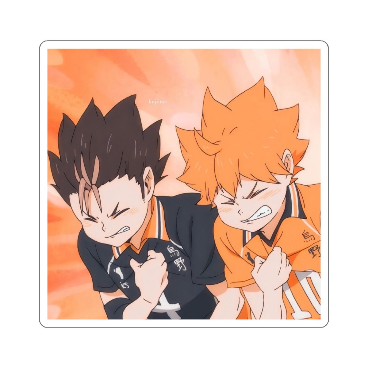 Haikyuu Hinata and Nishinoya Kiss-cut Stickers - Etsy