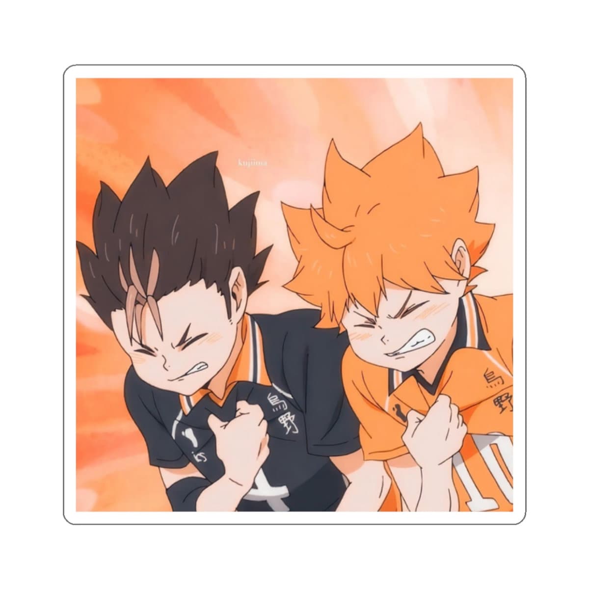 Haikyuu Hinata and Nishinoya Kiss-cut Stickers - Etsy