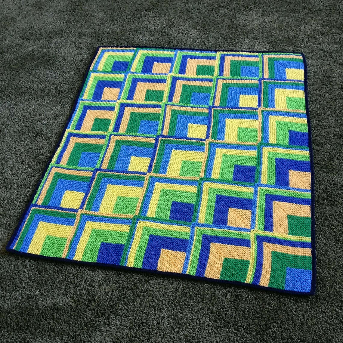 Lucas Like Fibonacci - PDF Pattern for Knitted Afghan or Wall-hanging ...