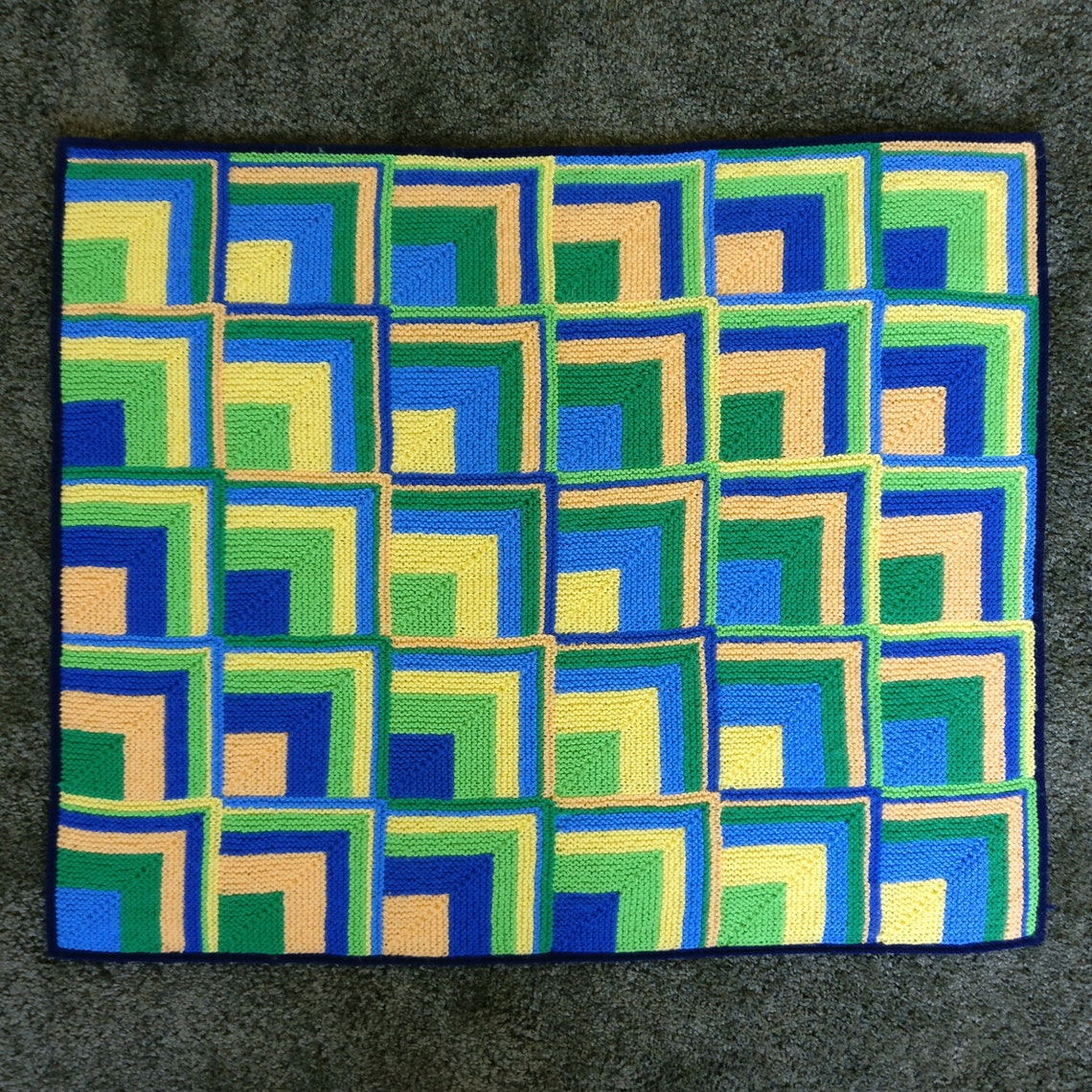 Lucas Like Fibonacci - PDF Pattern for Knitted Afghan or Wall-hanging ...