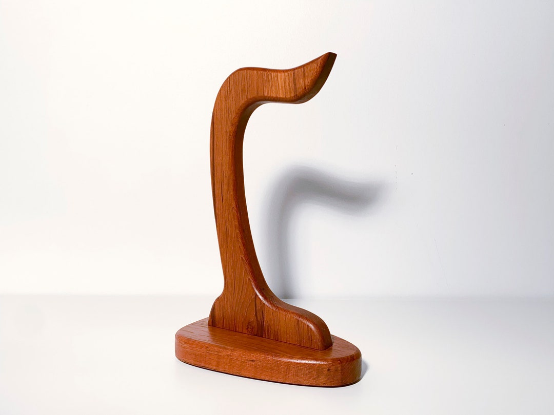 Hardwood Headphone Stand, Headset Wood Holder, Headset Hanger, Teak ...