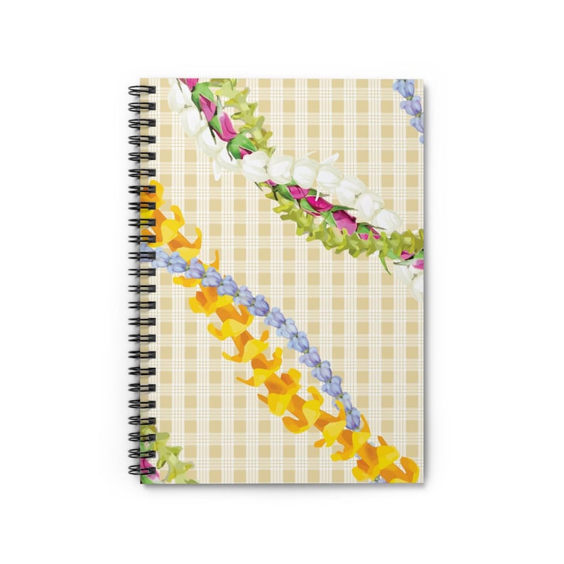 Spiral Notebook With Hawaiian Lei Strand & Palaka Design, Local Hawaii ...