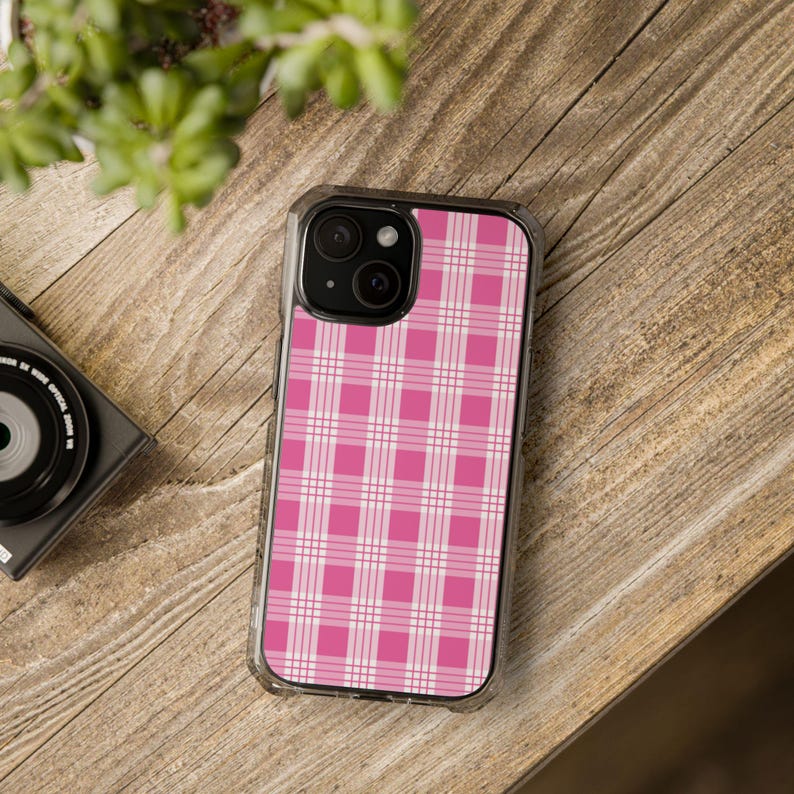Hawaiian Palaka Pattern Magnetic Impact Phone Case, Pink, Local Hawaii ...