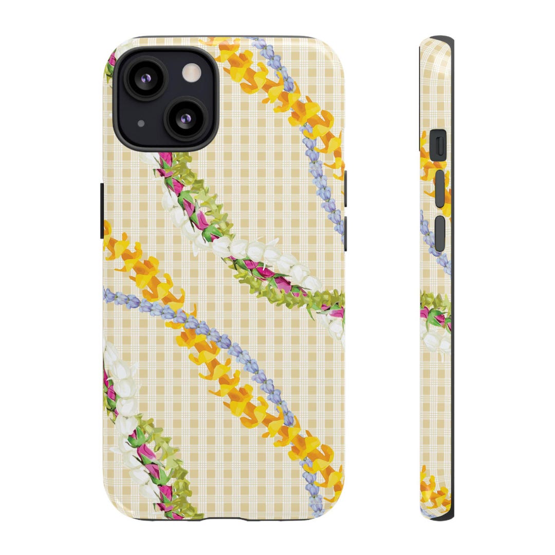 Hawaiian Lei Pattern Phone Tough Case - Palaka, Puakenikeni, Pikake ...