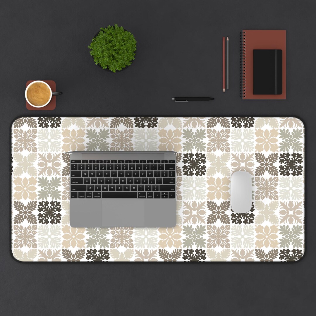 Hawaiian Quilt Block Pattern Desk Mat, Local Hawaii, Decor for Home ...