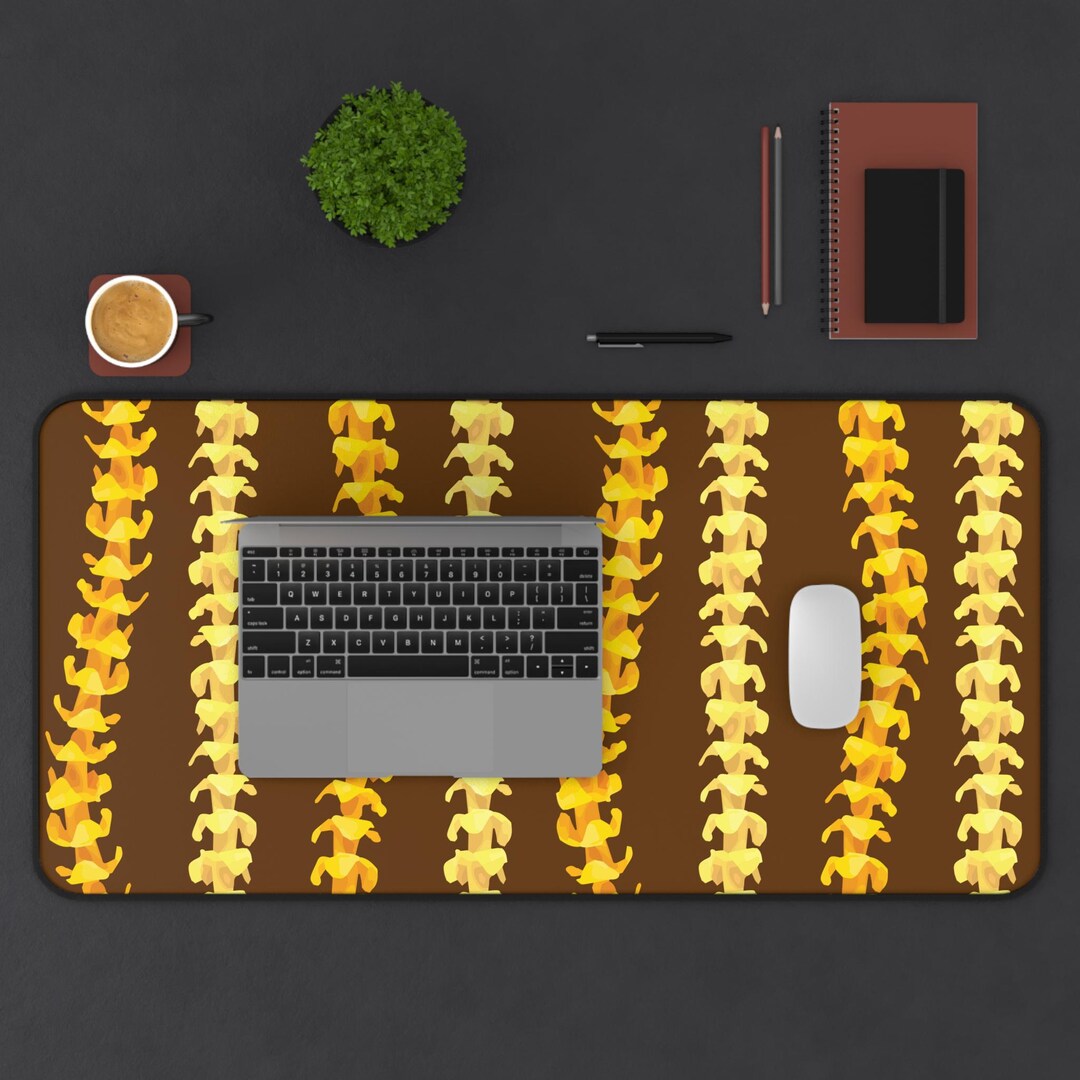 Hawaiian Pua Kenikeni Lei Strand Desk Mat, Puakenikeni Flower Mouse Pad ...