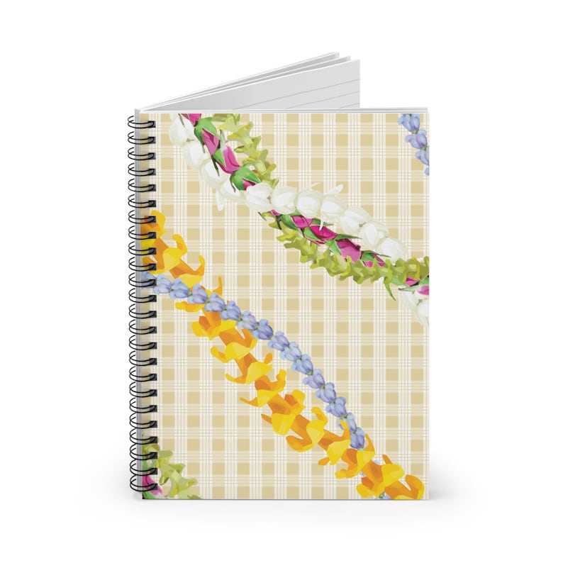 Spiral Notebook With Hawaiian Lei Strand & Palaka Design, Local Hawaii ...