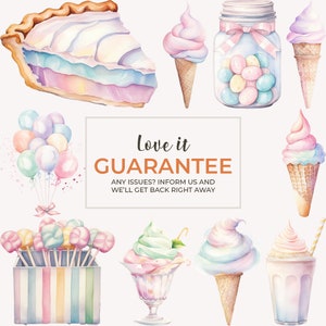 Pastel Candy Clipart Bundle, Cute Candy Clip Art, Candy PNG, SVG, Floss ...