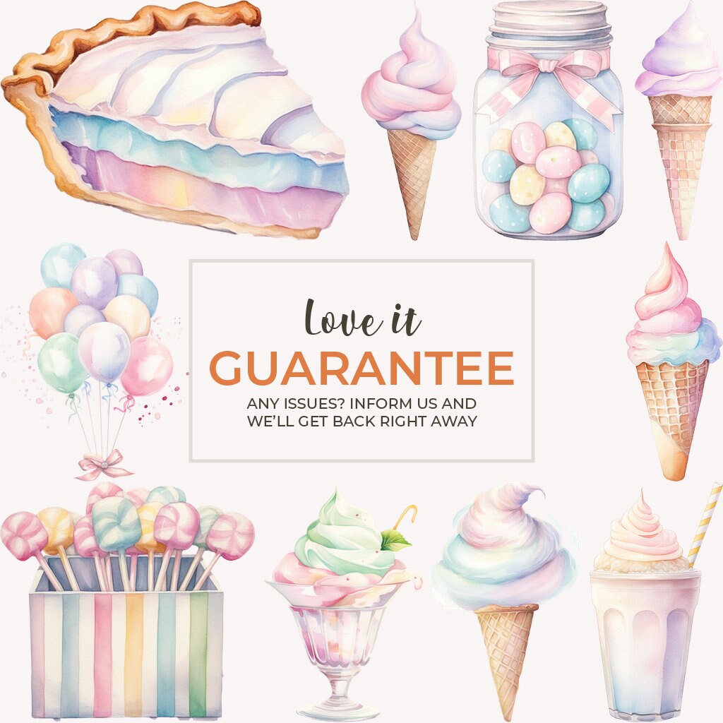 Pastel Candy Clipart Bundle, Cute Candy Clip Art, Candy PNG, SVG, Floss ...