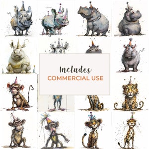 Midjourney Prompts for Whimsical Party Animals Clipart Creation ...