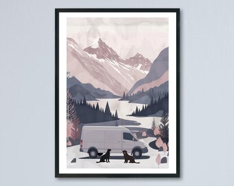 Camper Van Poster - Etsy