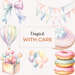 Pastel Candy Clipart Bundle, Cute Candy Clip Art, Candy PNG, SVG, Floss ...