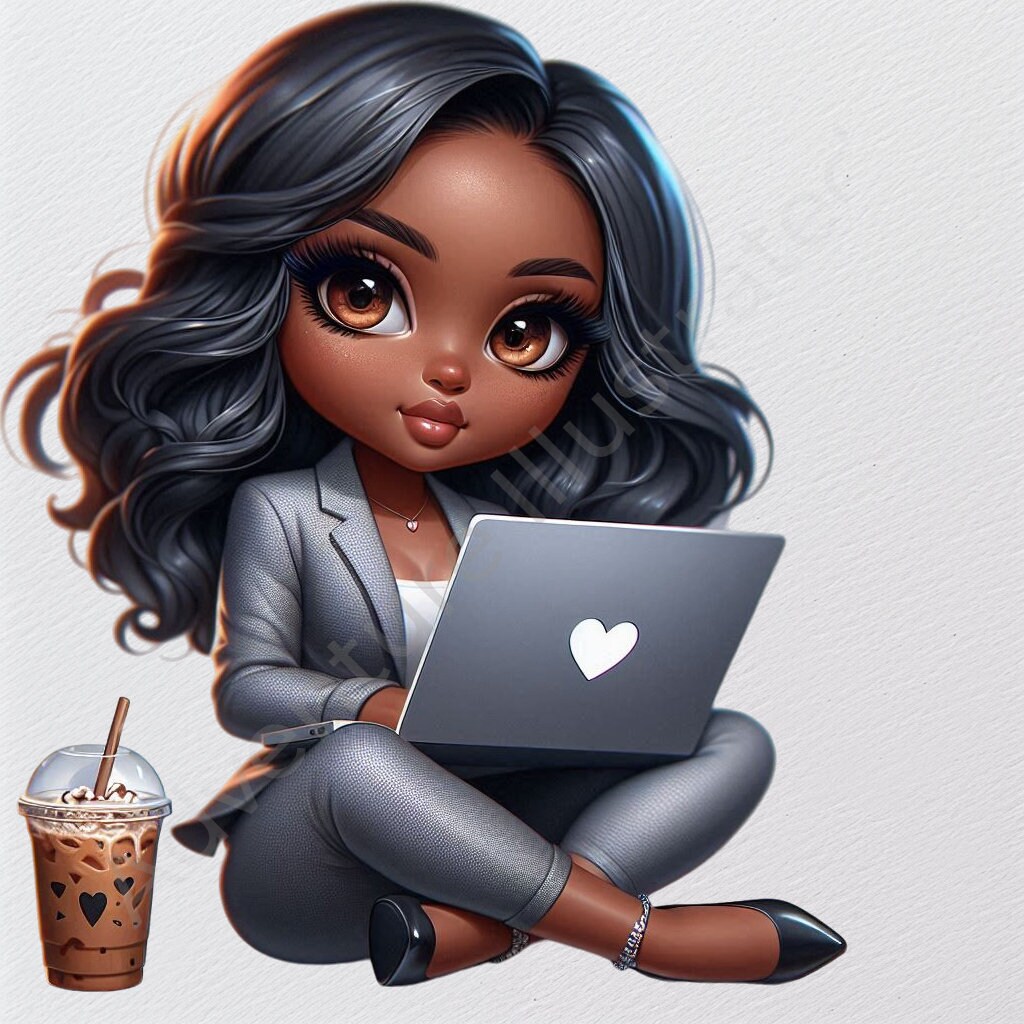 Work Women Clipart: 10 PNG Office Women at Work Graphics, Professional ...