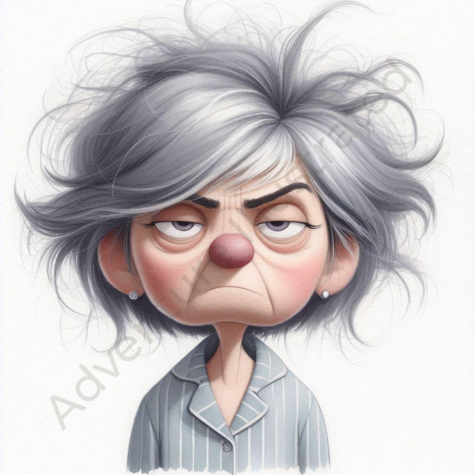 Funny Grumpy Old Ladies Clipart, Elderly Clipart, Cute Grandma, Old ...