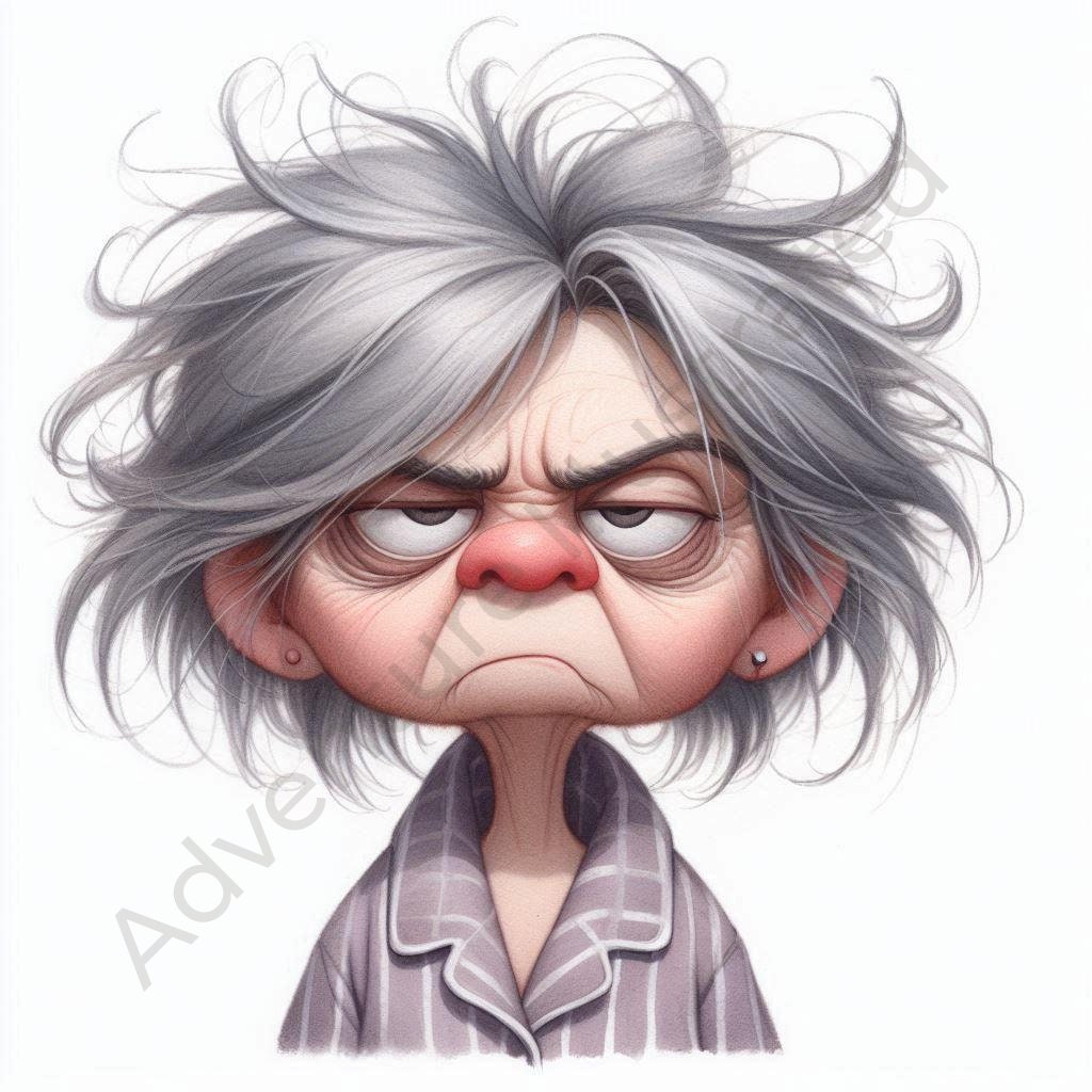 Funny Grumpy Old Ladies Clipart, Elderly Clipart, Cute Grandma, Old Ladies JPG Bundle, Sleepy ...