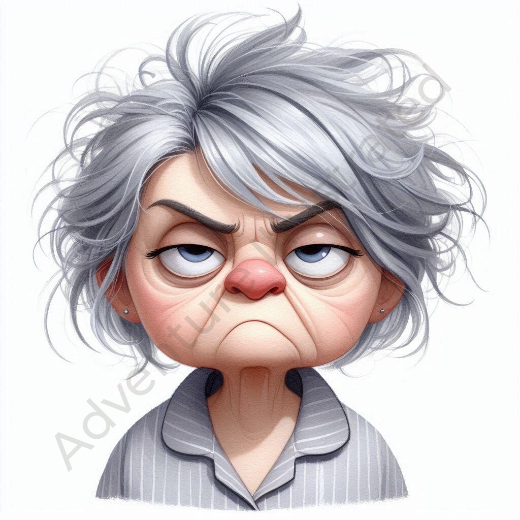 Funny Grumpy Old Ladies Clipart, Elderly Clipart, Cute Grandma, Old ...
