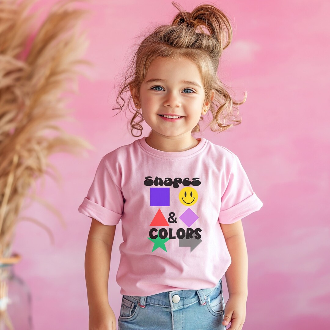 Colors and Shapes Toddler Shirt Color Sorting Fun Shirt Child ...