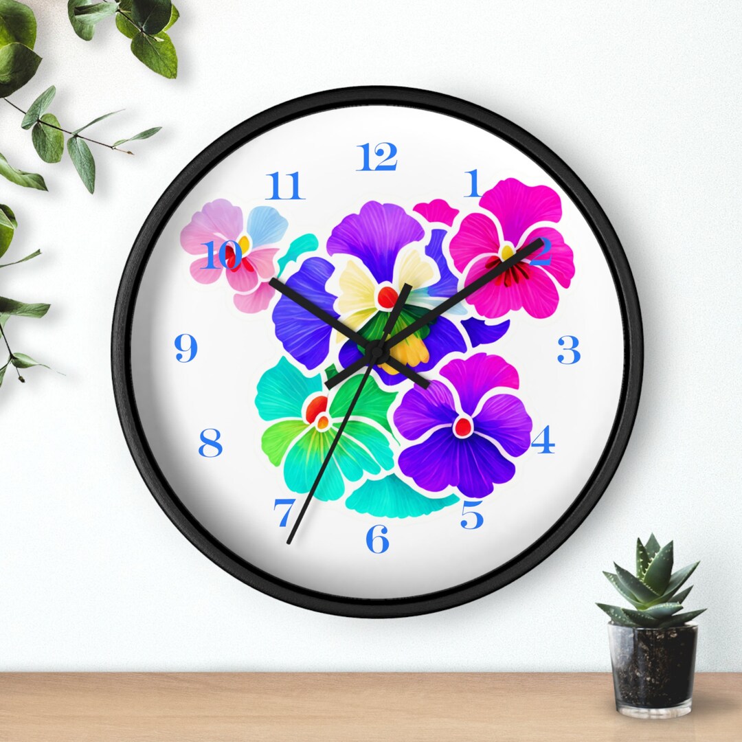 Hawaiian Flower Clock, Premium Silent Battery Clock, Indoor Clock ...