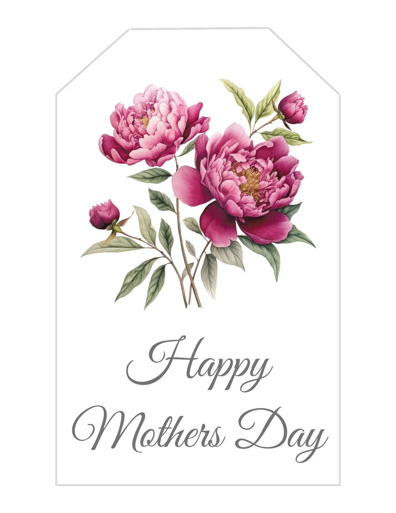 Mother's Day Gift Tag Printable PDF Digital Download Happy Mothers Day ...