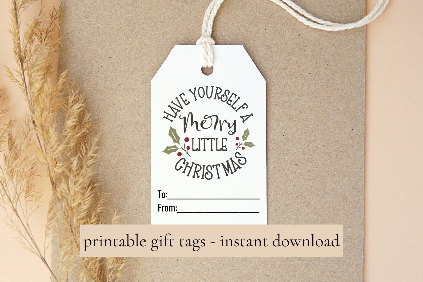 Christmas Gift Tags Printable PDF Digital Download Instant Download ...
