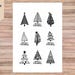 Christmas Tree Gift Tags Printable PDF Digital Download Minimalist Gift ...