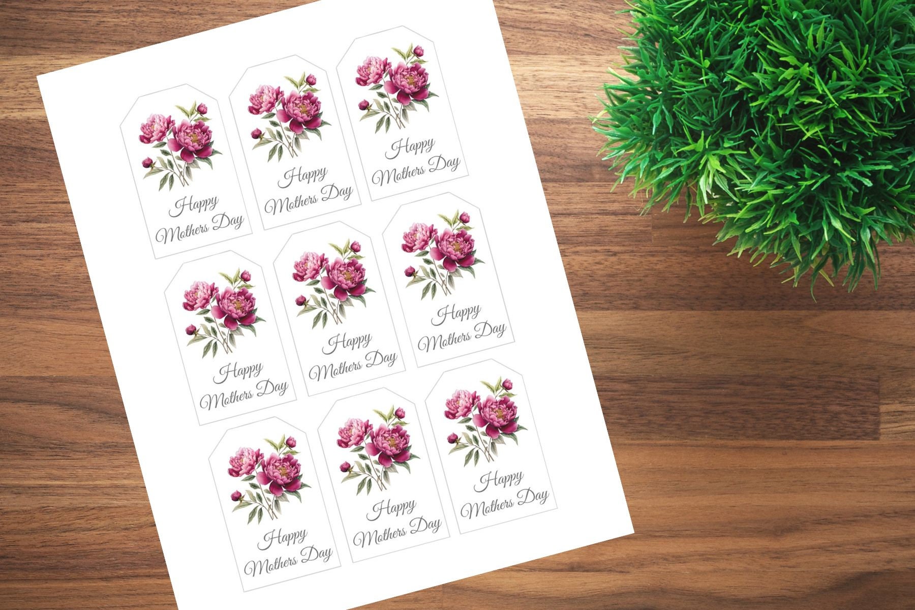 Mother's Day Gift Tag Printable PDF Digital Download Happy Mothers Day ...