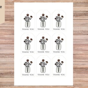 Thank You Tags Printable PDF Digital Download Swing Tags Gift Tags ...