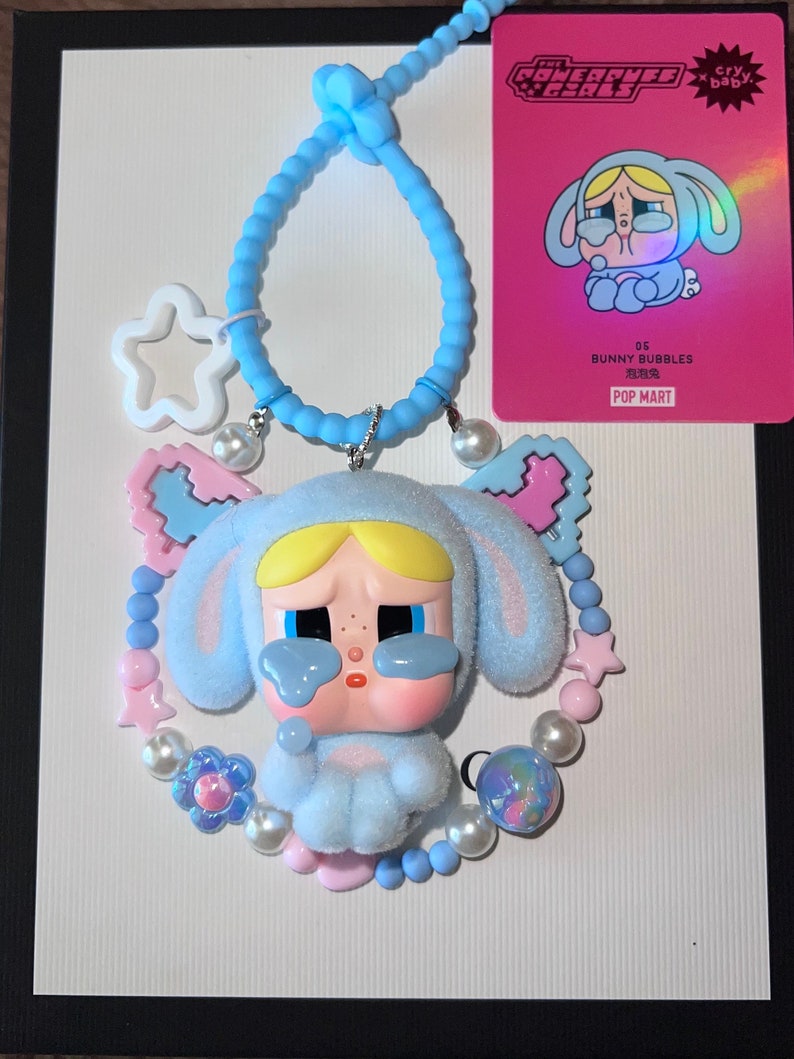 Bunny Bubbles Powerpuff Girls Keychain, Cute Custom Keychain, Cry Baby ...